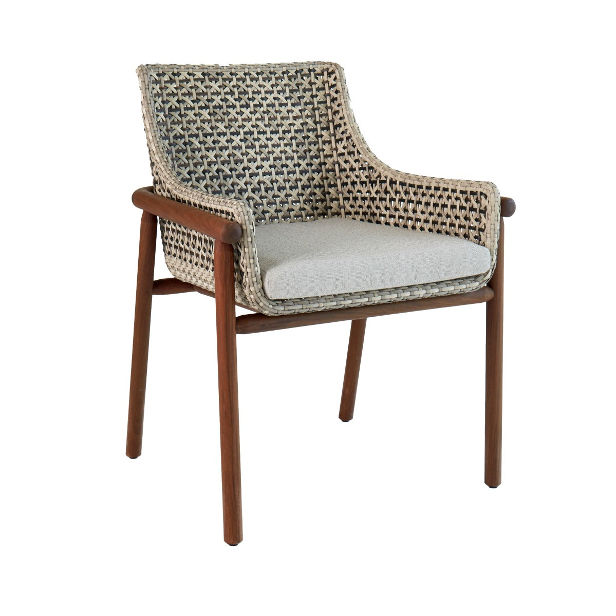 Forte Wicker Cushioned Dining Arm Chair 68000 by Jensen Outdoor