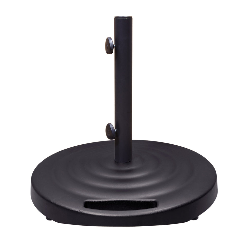 100 lb. Round Monaco Market Umbrella Base with Wheels BKM100 by Treasu