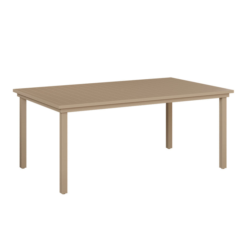 Berlin Gardens Vida 44" x 73" Aluminum Rectangular Dining Table with ...
