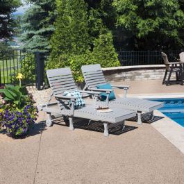 Casual Back Chaise Lounge Set